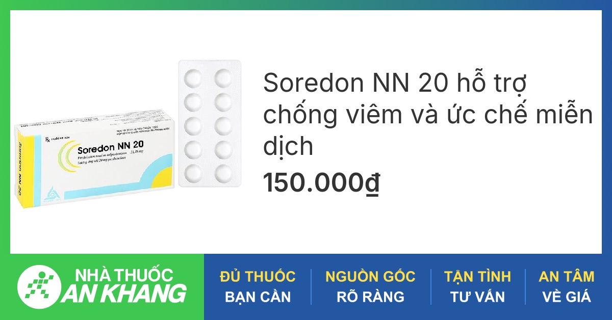 Soredon NN 20 hỗ trợ chống viêm và ức chế miễn dịch (3 vỉ x 10 viên ...