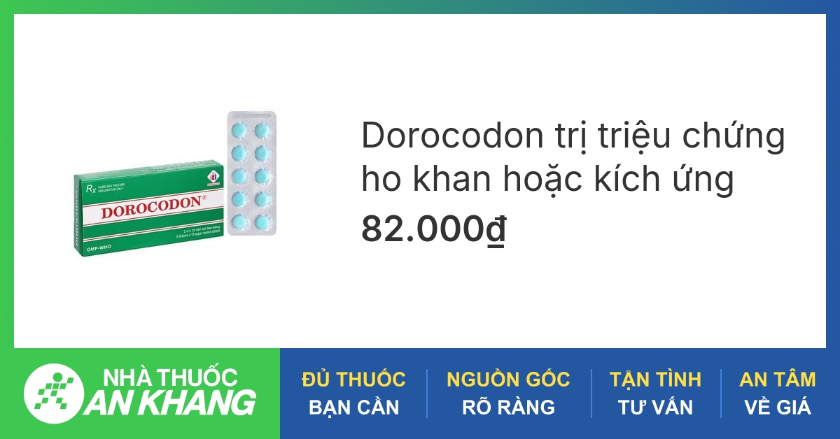 Dorocodon trị triệu chứng ho khan hoặc kích ứng (2 vỉ x 10 viên) - 05/ ...
