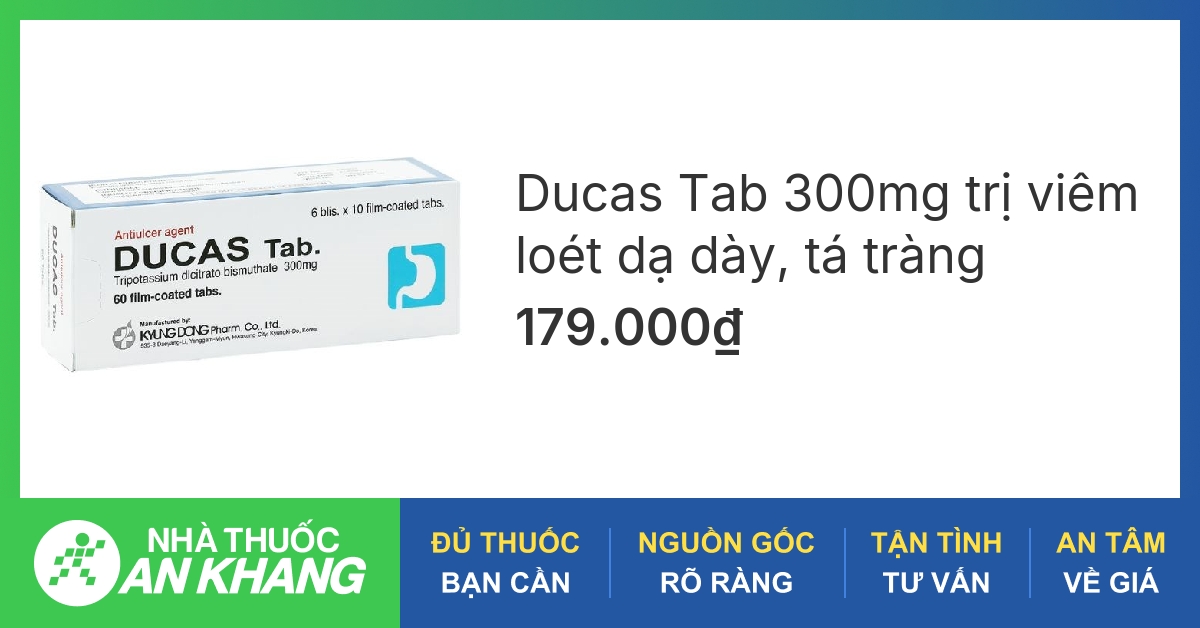 Ducas Tab 300mg trị viêm loét dạ dày, tá tràng (6 vỉ x 10 viên) - 10/ ...