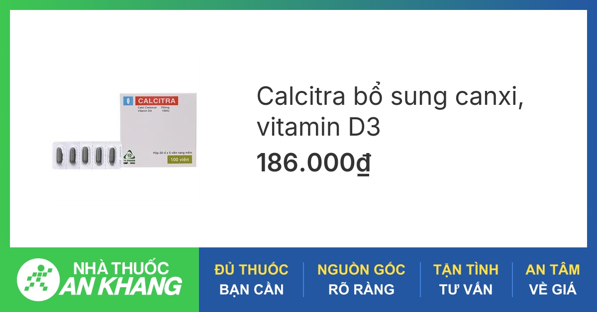 Thuốc Calcitra hộp 100 viên-Nhà thuốc An Khang