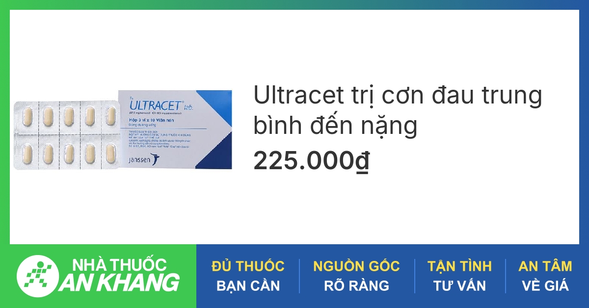Ultracet trị cơn đau trung bình đến nặng (3 vỉ x 10 viên) - 09/2024 ...