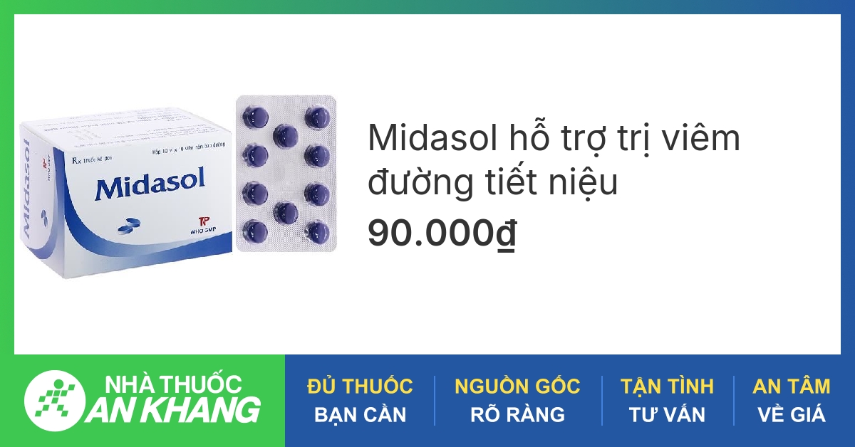 Midasol hỗ trợ trị viêm đường tiết niệu (10 vỉ x 10 viên) - 05/2024 ...
