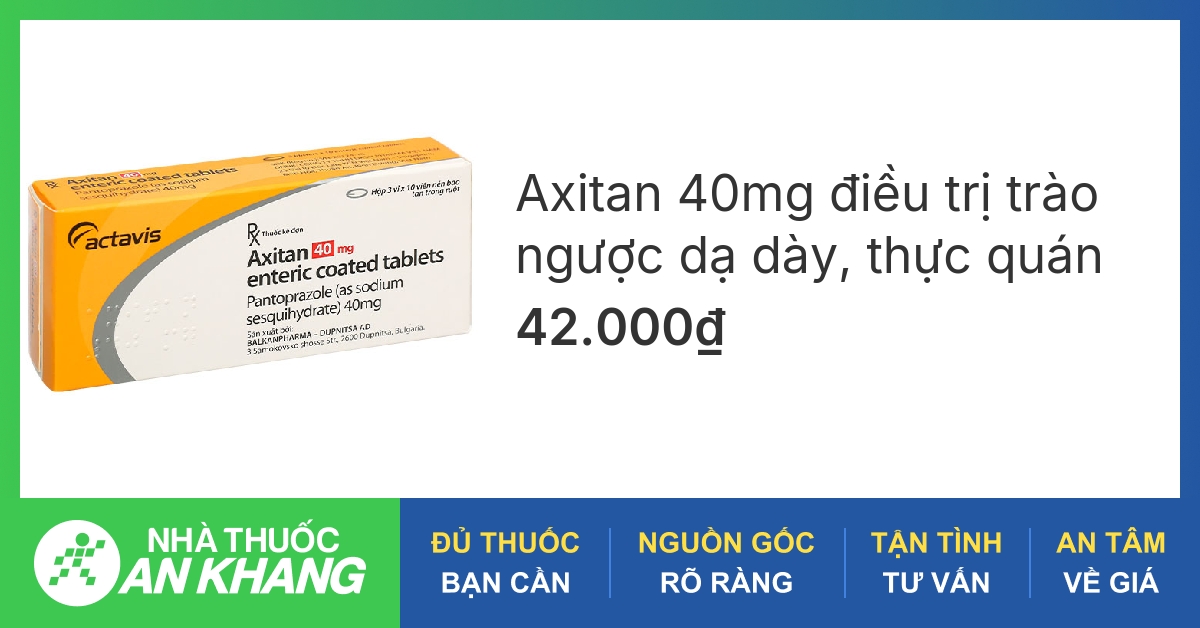 Axitan 40mg điều trị trào ngược dạ dày, thực quán (3 vỉ x 10 viên) - 03 ...