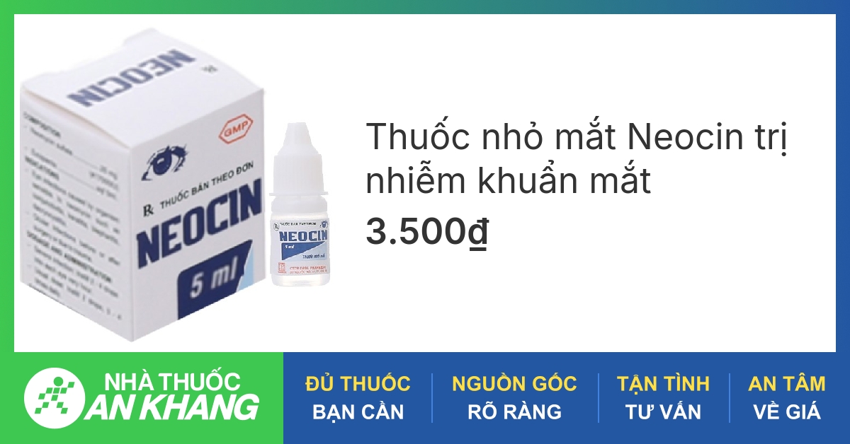Thuốc nhỏ mắt Neocin trị nhiễm khuẩn mắt lọ 5ml - 09/2024 ...