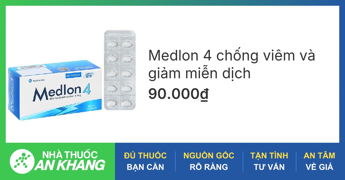 Medlon 4 chống viêm và giảm miễn dịch (10 vỉ x 10 viên) - 05/2024 ...