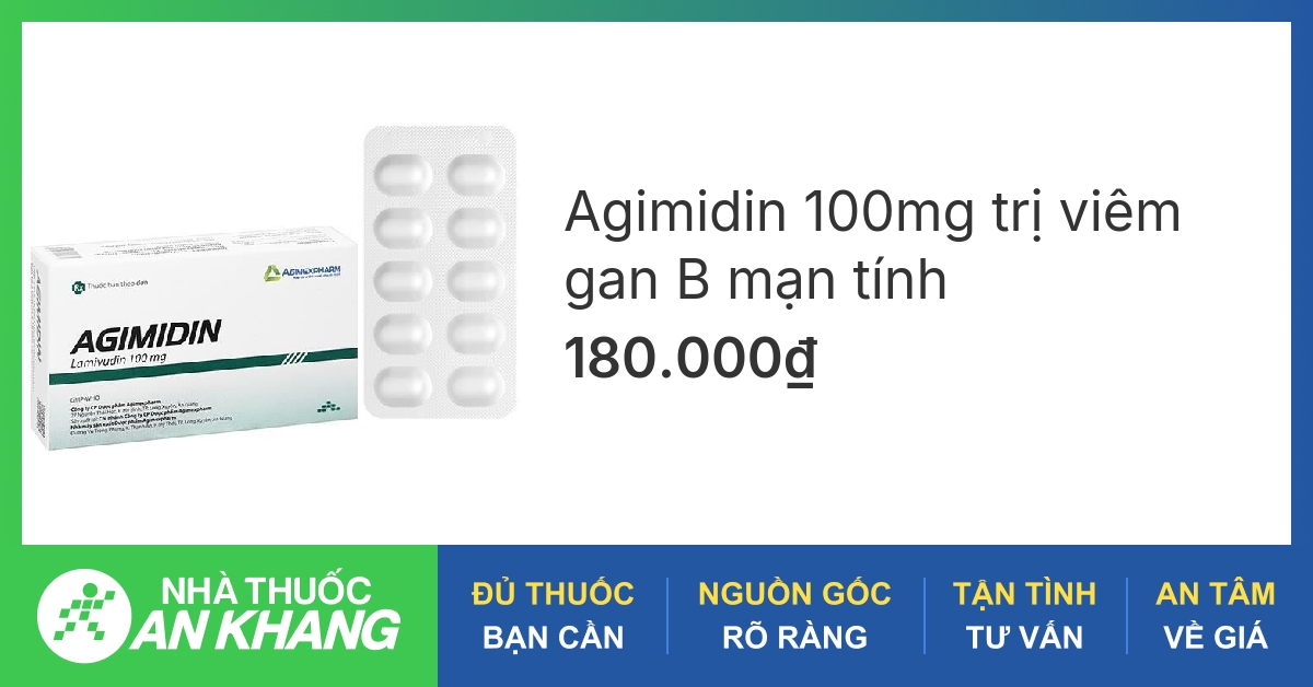 Agimidin 100mg trị viêm gan B mạn tính (3 vỉ x 10 viên) - 03/2025 ...