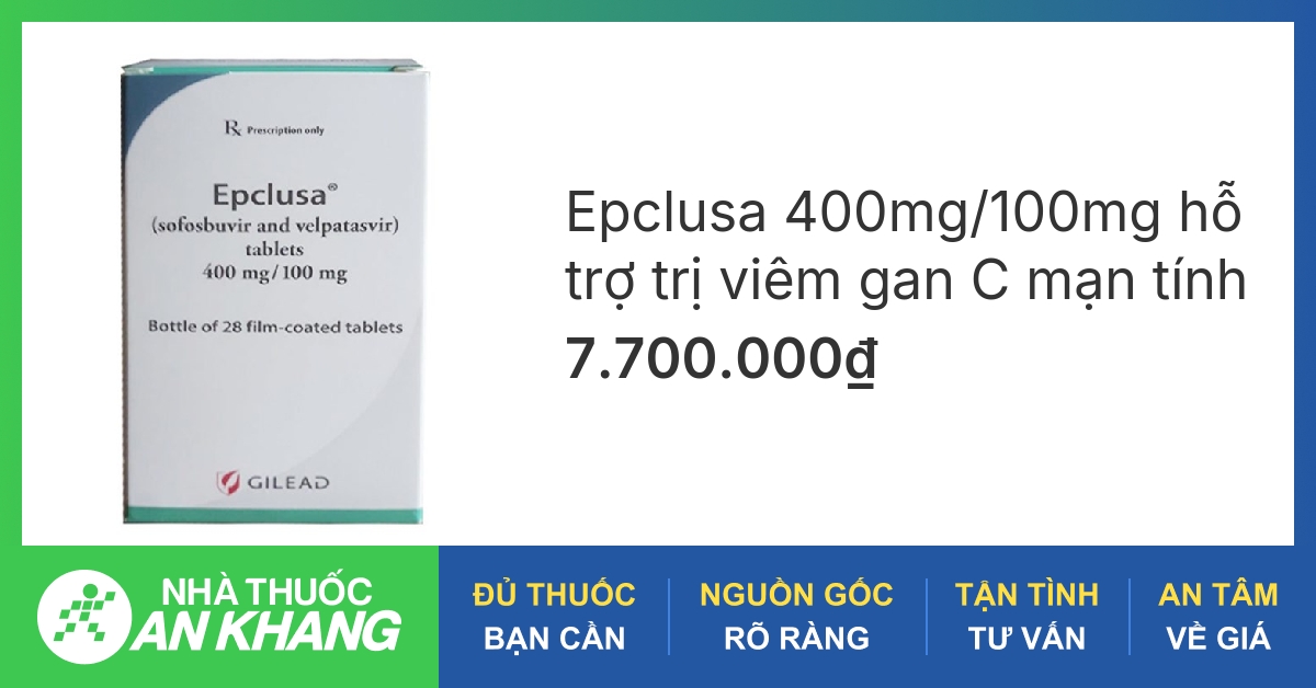 Epclusa 400mg/100mg hỗ trợ trị viêm gan C mạn tính lọ 28 viên - 06/2025 ...