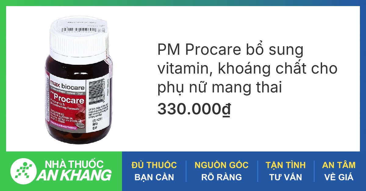 PM Procare bổ sung vitamin, khoáng chất cho phụ nữ mang thai chai 30 ...
