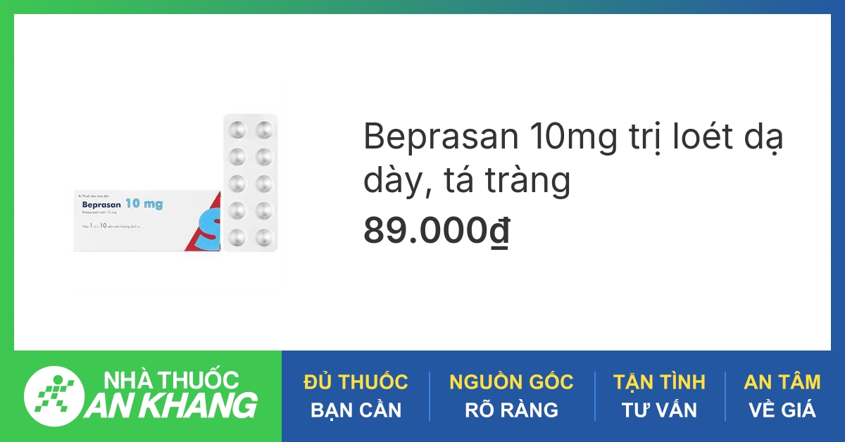 Beprasan 10mg trị loét dạ dày, tá tràng (1 vỉ x 10 viên) - 07/2024 ...