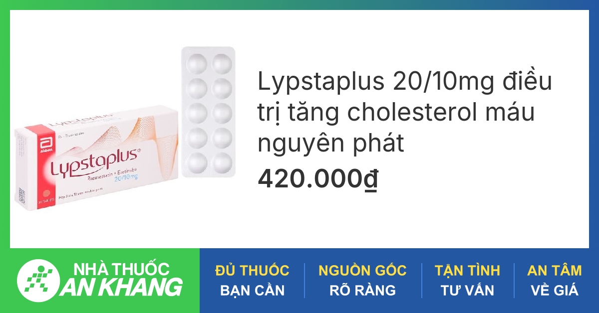 Lypstaplus 20/10mg Abbott điều trị tăng cholesterol máu nguyên phát (3 ...