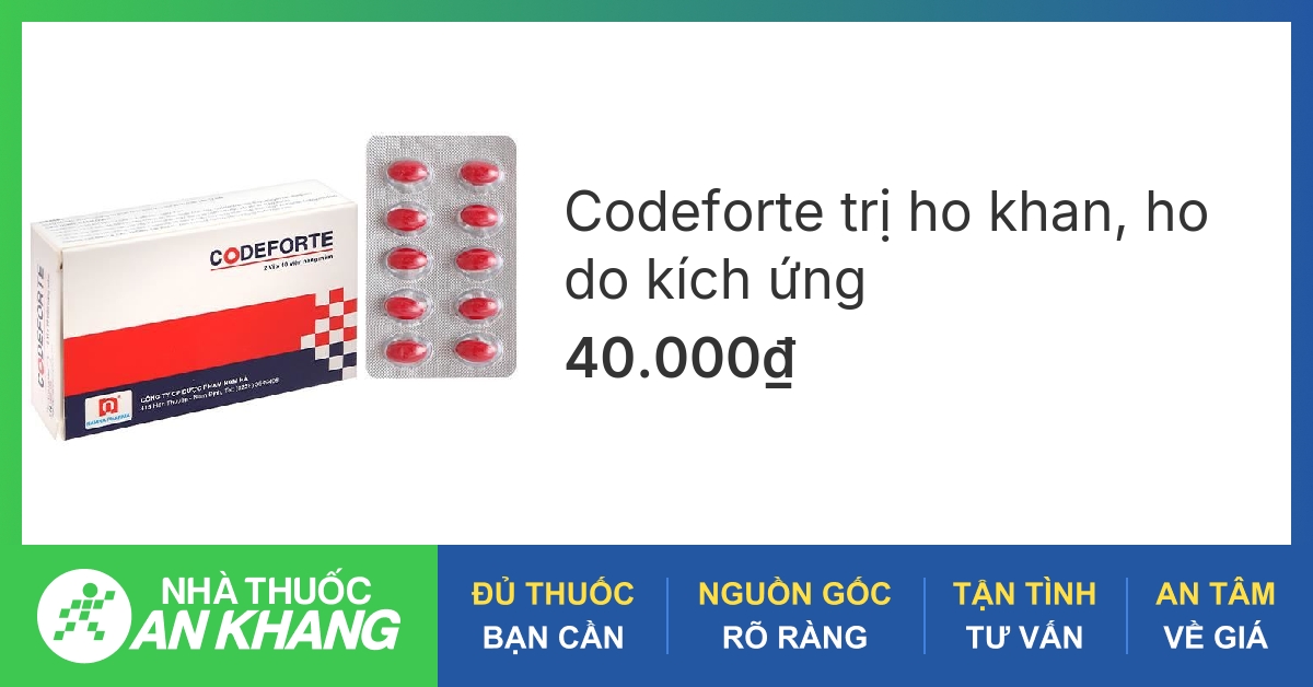 Codeforte trị ho khan, ho do kích ứng (2 vỉ x 10 viên) - 05/2024 ...