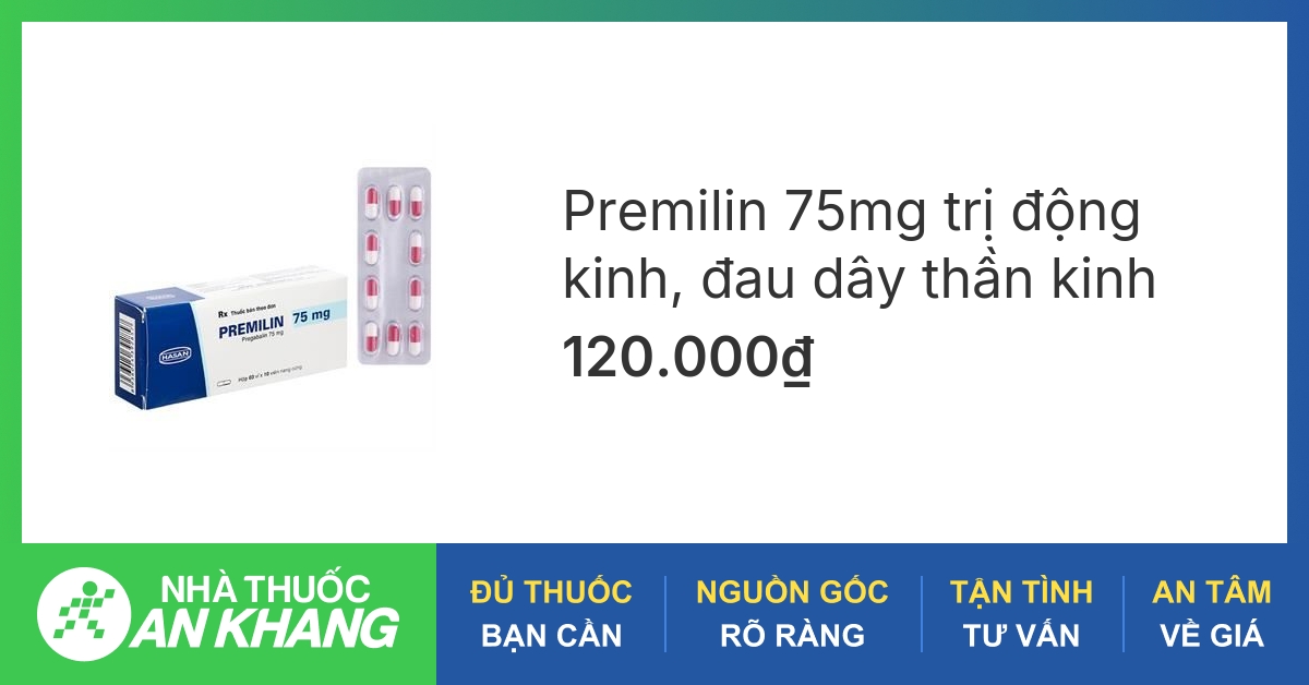 Thuốc Premilin 75mg trị động kinh, đau dây thần kinh (3 vỉ x 10 viên ...
