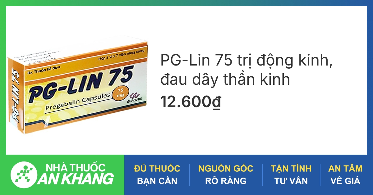 PG-Lin 75 trị động kinh, đau dây thần kinh (2 vỉ x 7 viên) - 05/2024 ...