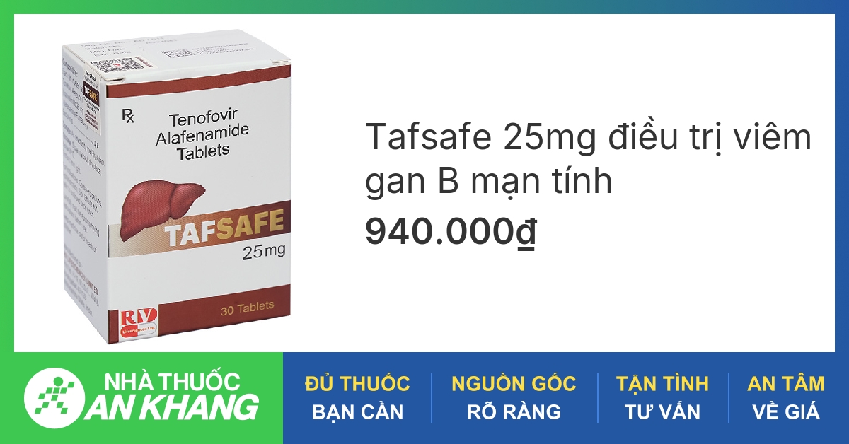 Tafsafe 25mg điều trị viêm gan B mạn tính lọ 30 viên - 05/2025 ...