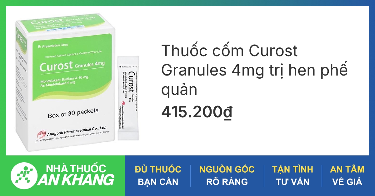 Thuốc cốm Curost Granules 4mg trị hen phế quản (30 gói x 0.5g) - 10/ ...
