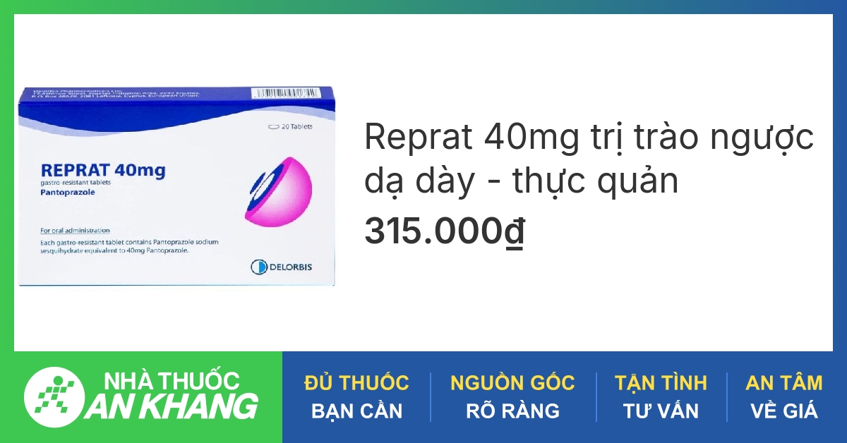 Thuốc Reprat 40mg trị trào ngược dạ dày - thực quản - 02/2025 ...