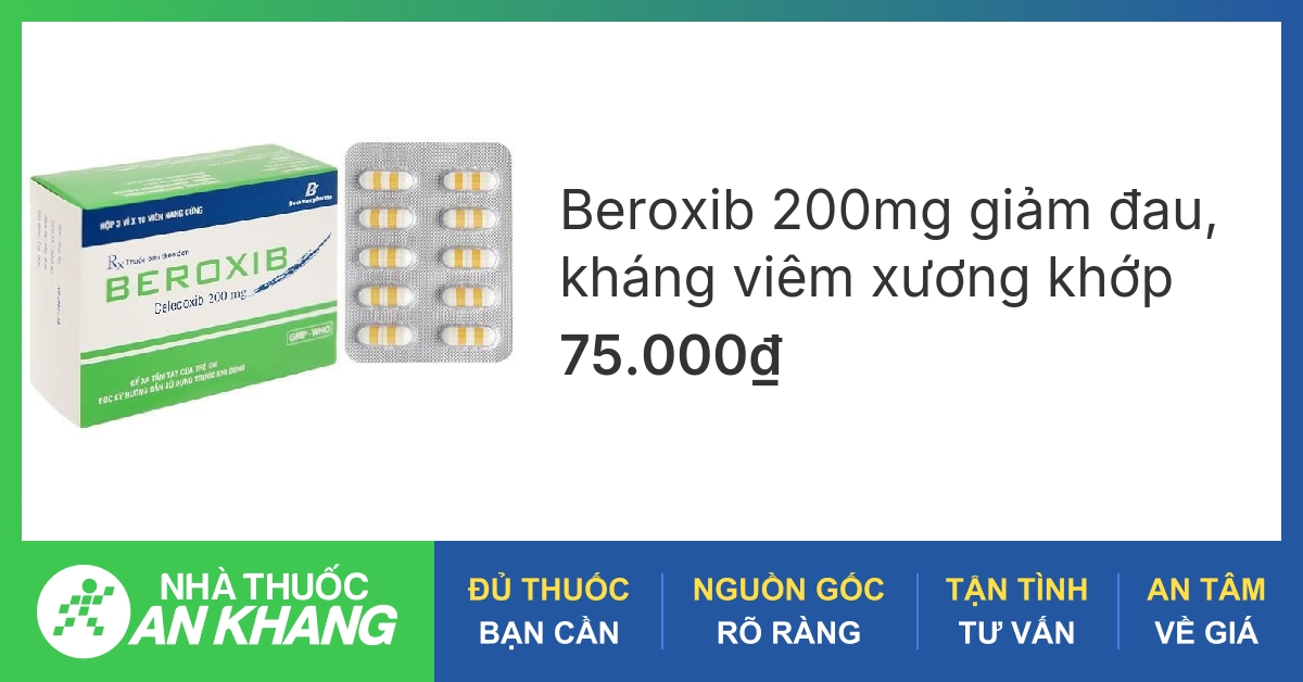 Beroxib 200mg giảm đau, kháng viêm xương khớp (3 vỉ x 10 viên) - 05/ ...