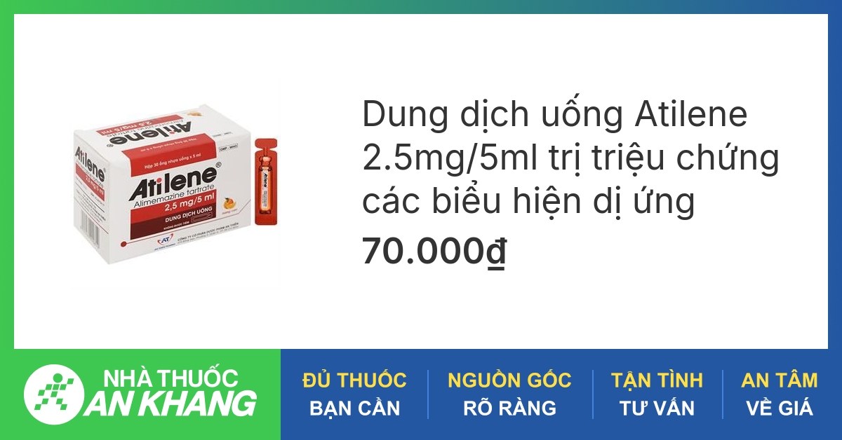 Thuốc Atilene 2.5mg/5ml trị viêm mũi, dị ứng - 09/2025 ...