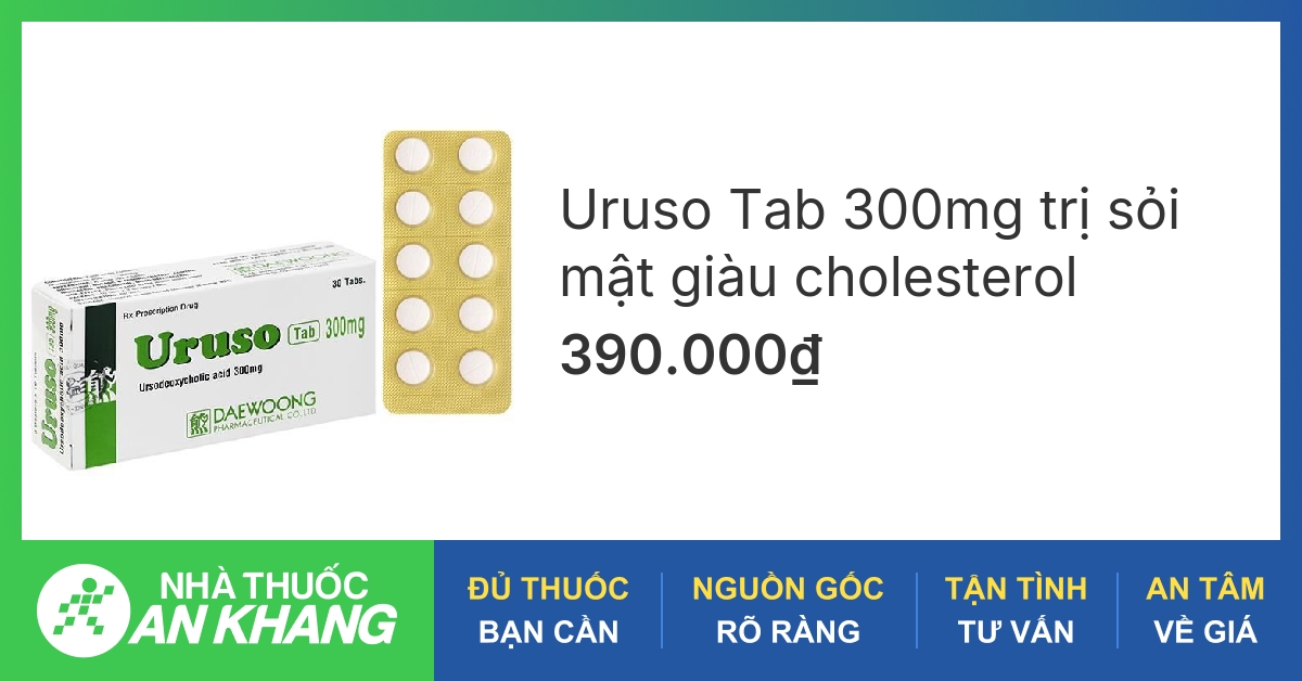 Thuốc Uruso Tab 300mg hỗ trợ điều trị sỏi mật (3 vỉ x 10 viên) - 03/ ...