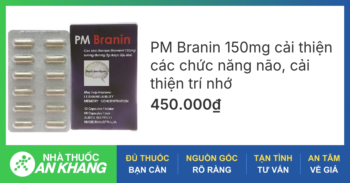 Thuốc PM Branin 150mg cải thiện các chức năng não, cải thiện trí nhớ ...