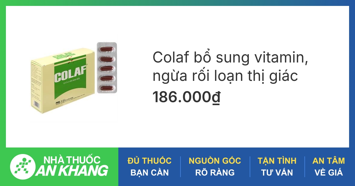 Colaf bổ sung vitamin, ngừa rối loạn thị giác (12 vỉ x 5 viên) - 12/ ...
