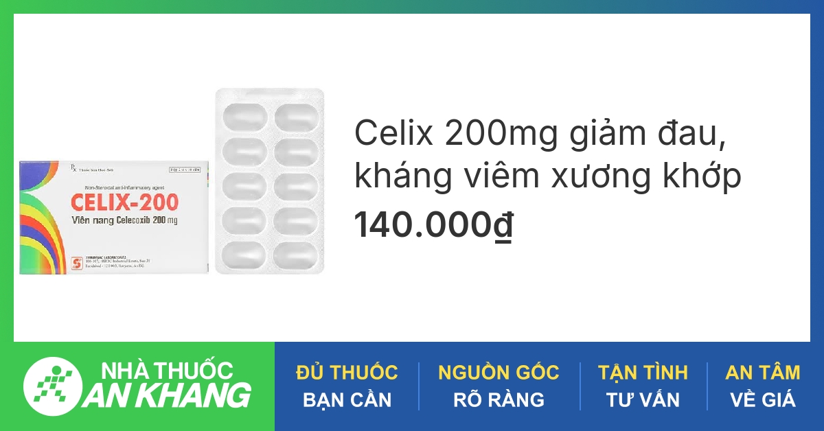 Celix 200mg giảm đau, kháng viêm xương khớp (2 vỉ x 10 viên) - 06/2024 ...