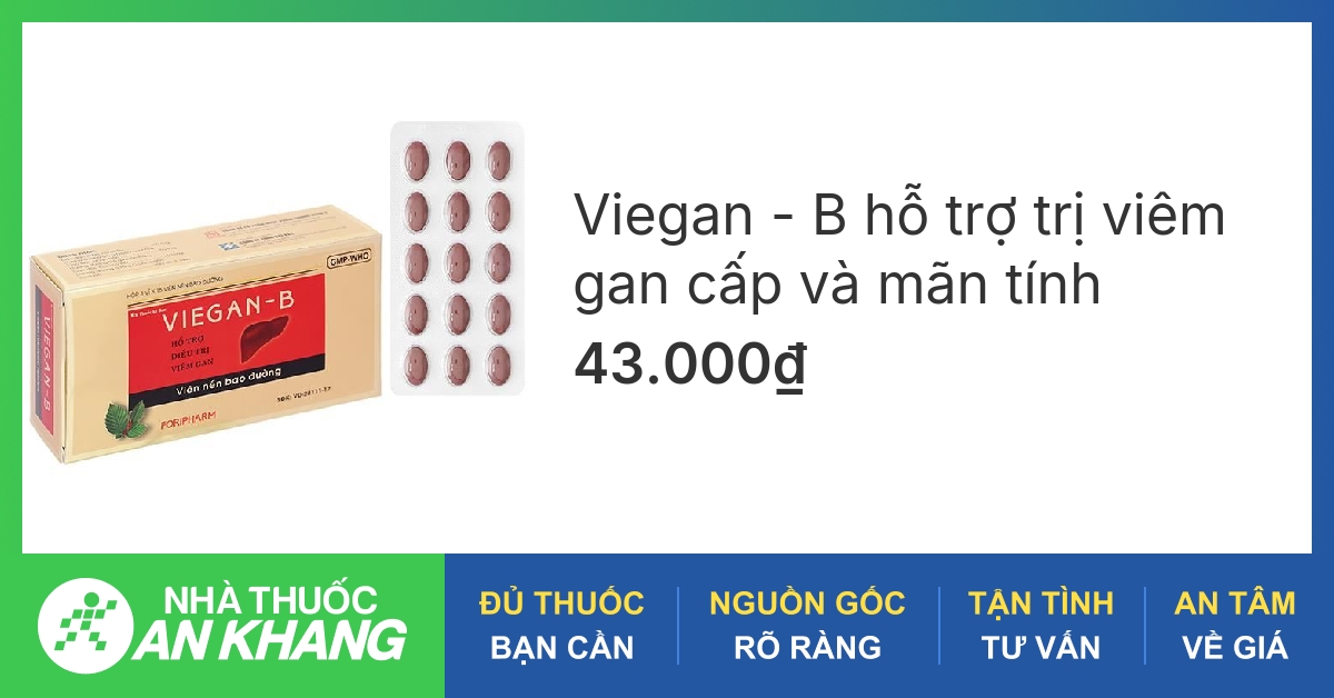 Viegan - B hỗ trợ trị viêm gan cấp và mãn tính (3 vỉ x 15 viên) - 08/ ...