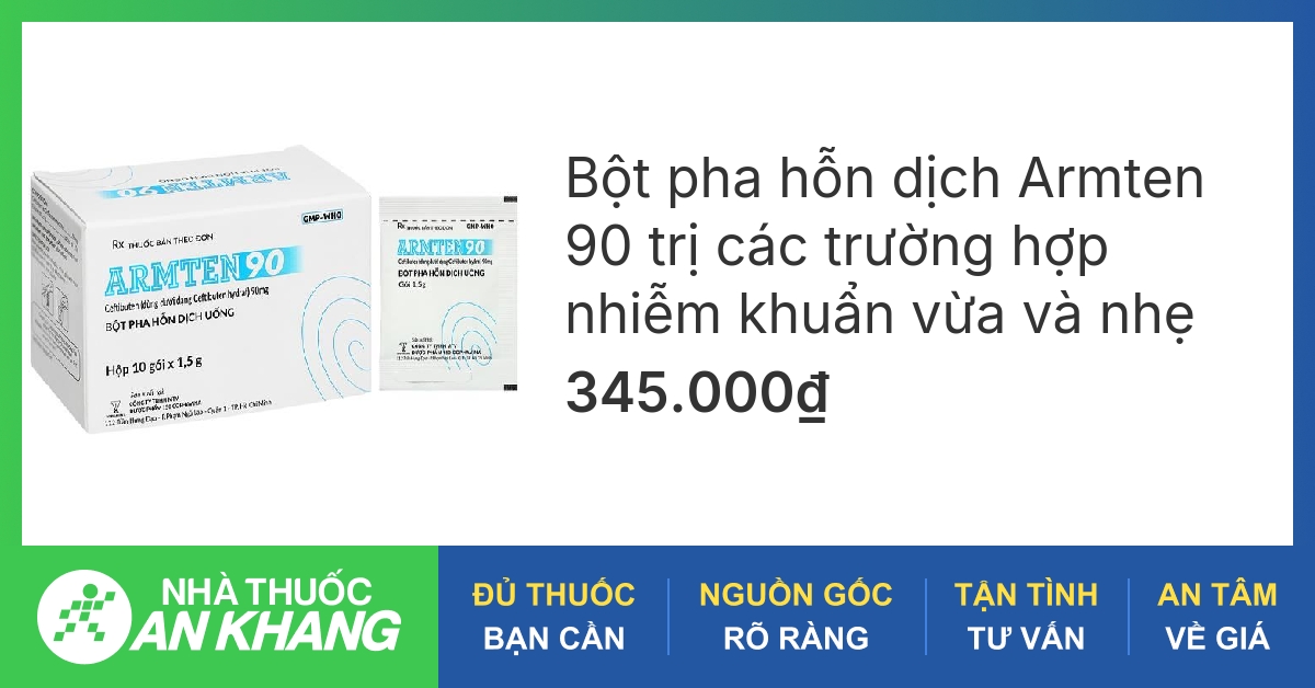 Armten 90 trị các trường hợp nhiễm khuẩn vừa và nhẹ (10 gói x 1,5g ...