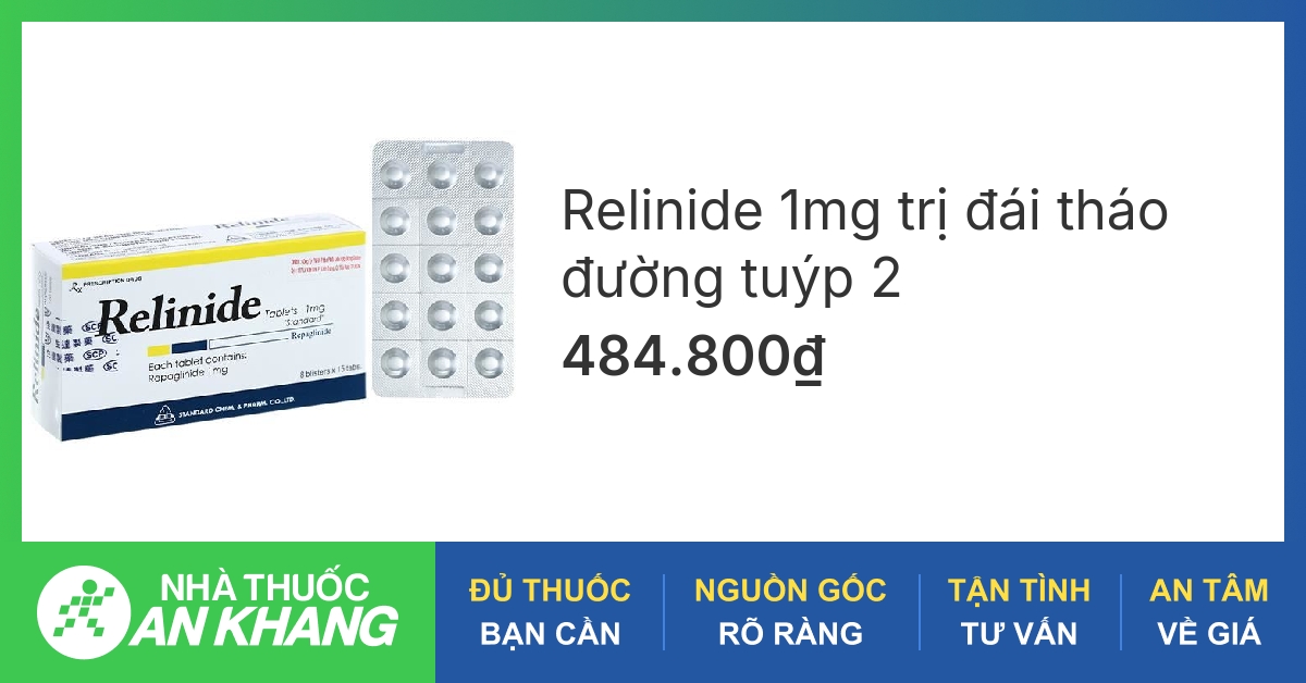 Relinide 1mg trị đái tháo đường tuýp 2 (8 vỉ x 15 viên) - 05/2025 ...