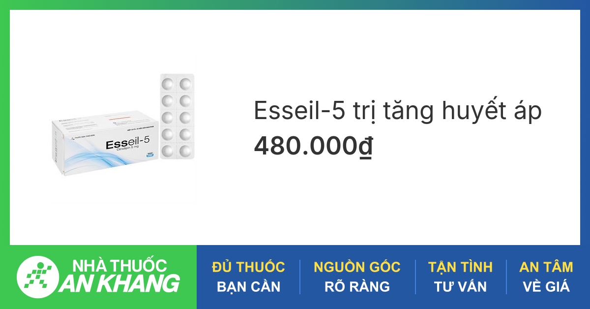 Esseil-5 trị tăng huyết áp (10 vỉ x 10 viên) - 09/2024 ...