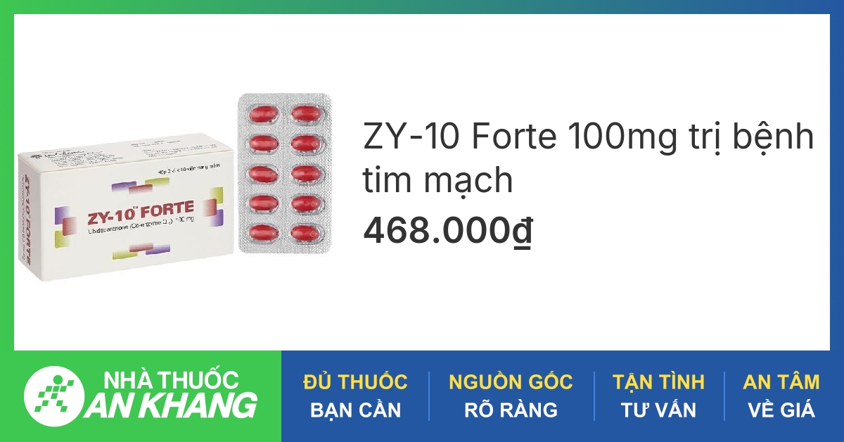 ZY-10 Forte 100mg trị bệnh tim mạch (3 vỉ x 10 viên) - 08/2025 ...