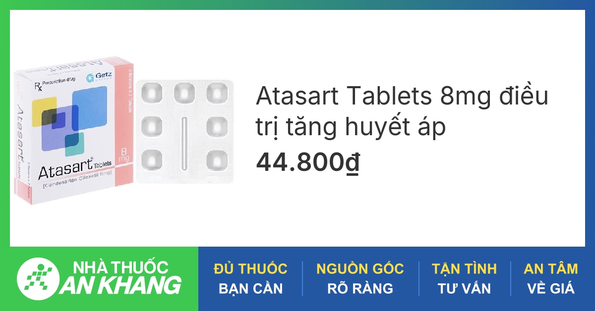 Atasart Tablets 8mg trị tăng huyết áp (2 vỉ x 7 viên) - 02/2025 ...
