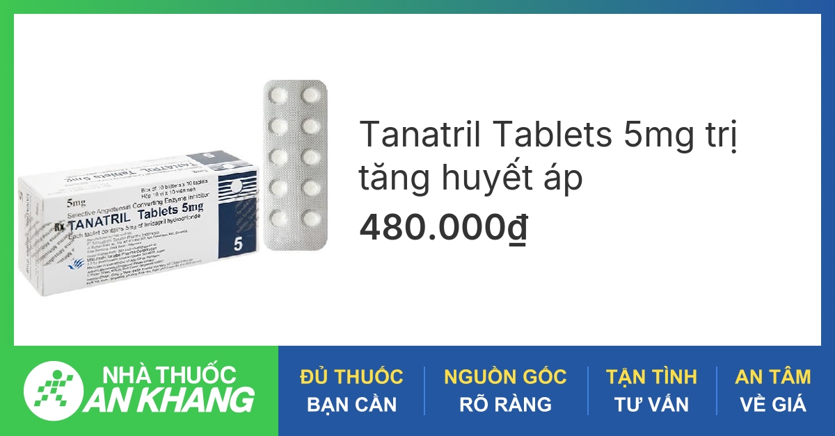 Tanatril Tablets 5mg trị tăng huyết áp (10 vỉ x 10 viên) - 03/2025 ...