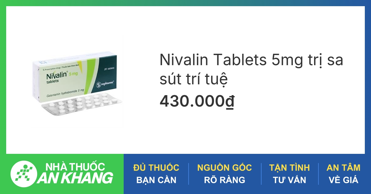 Nivalin Tablets 5mg trị sa sút trí tuệ (1 vỉ x 20 viên) - 10/2024 ...