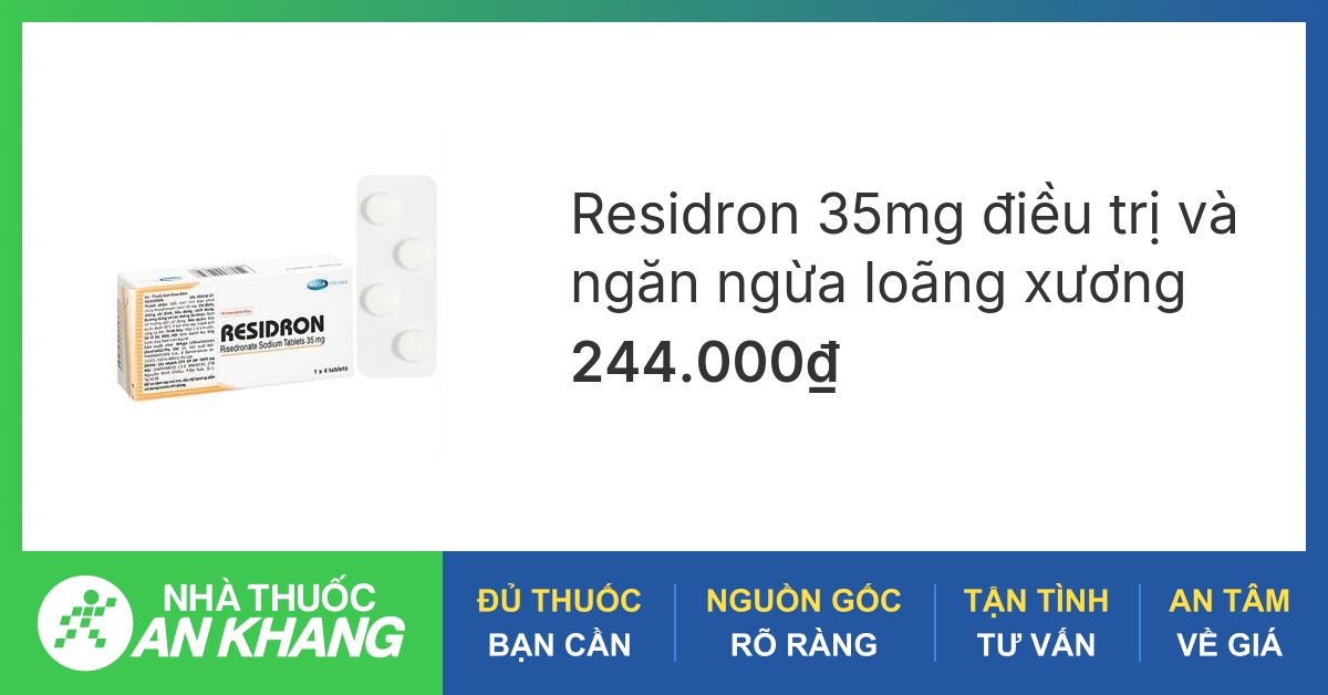 Residron 35mg điều trị loãng xương (1 vỉ x 4 viên) - 08/2024 ...