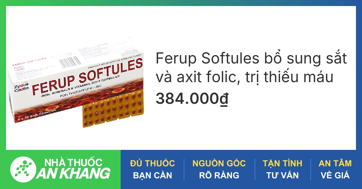 Thuốc Ferup Softules hộp 120 viên-Nhà thuốc An Khang