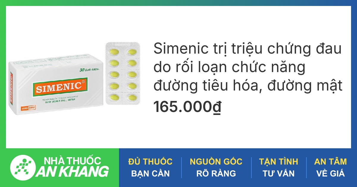 Thuốc Simenic trị chứng đau do rối loạn tiêu hóa, đường mật - 03/2025 ...