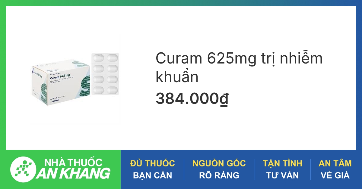 Curam 625mg trị nhiễm khuẩn (10 vỉ x 8 viên) - 10/2024 ...