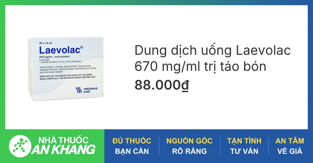Dung dịch uống Laevolac 670 mg/ml trị táo bón (20 gói x 15ml) - 02/2025 ...