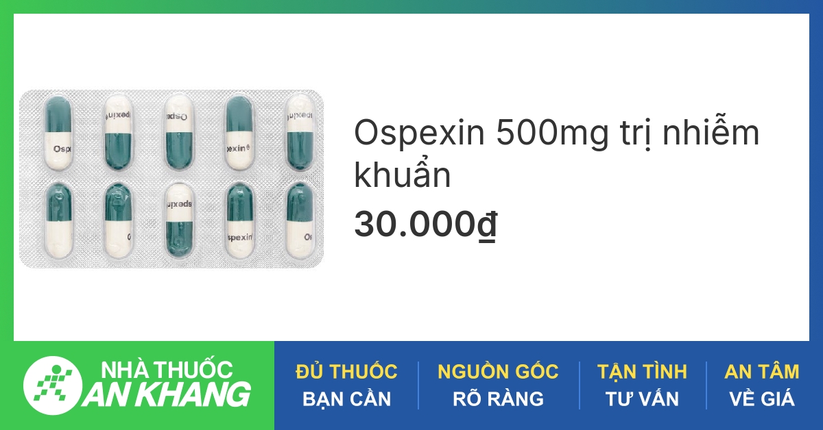 Ospexin 500mg trị nhiễm khuẩn (1 vỉ x 10 viên) - 08/2025 ...
