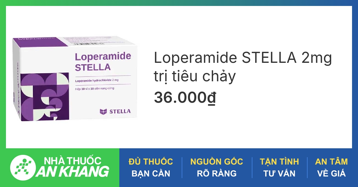 Loperamide STELLA 2mg trị tiêu chảy (10 vỉ x 10 viên) - 08/2025 ...