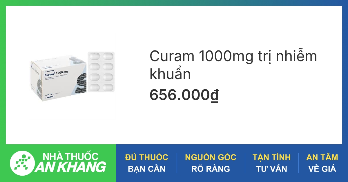 Curam 1000mg trị nhiễm khuẩn (10 vỉ x 8 viên) - 08/2024 ...