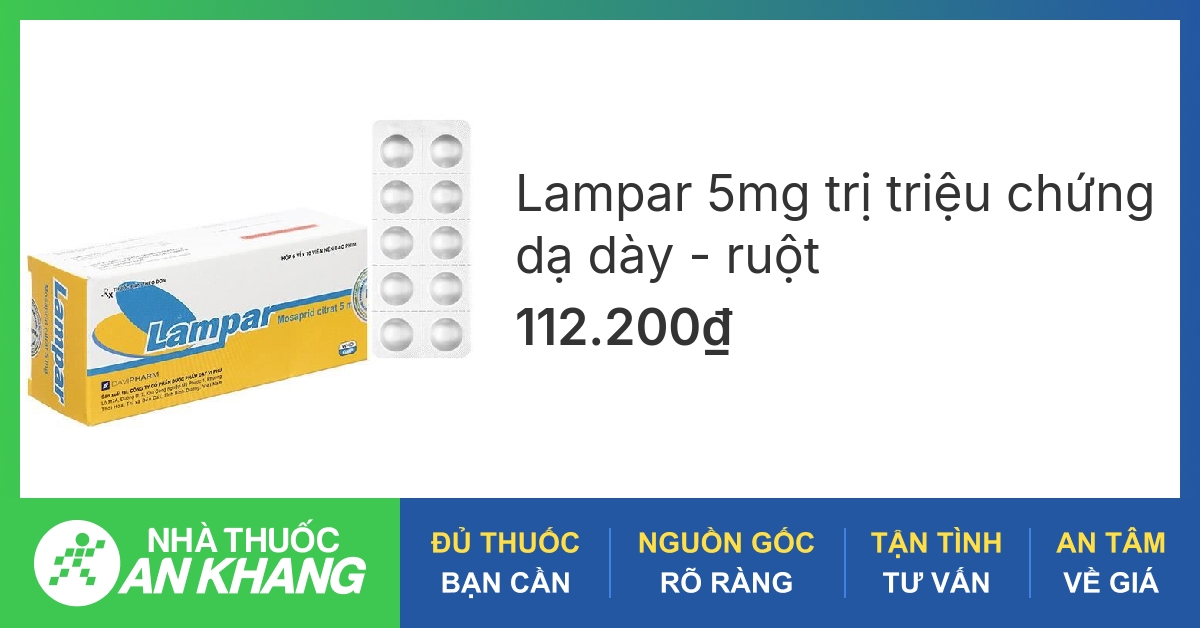 Thuốc Lampar 5mg trị trào ngược dạ dày, thực quản - 03/2025 ...