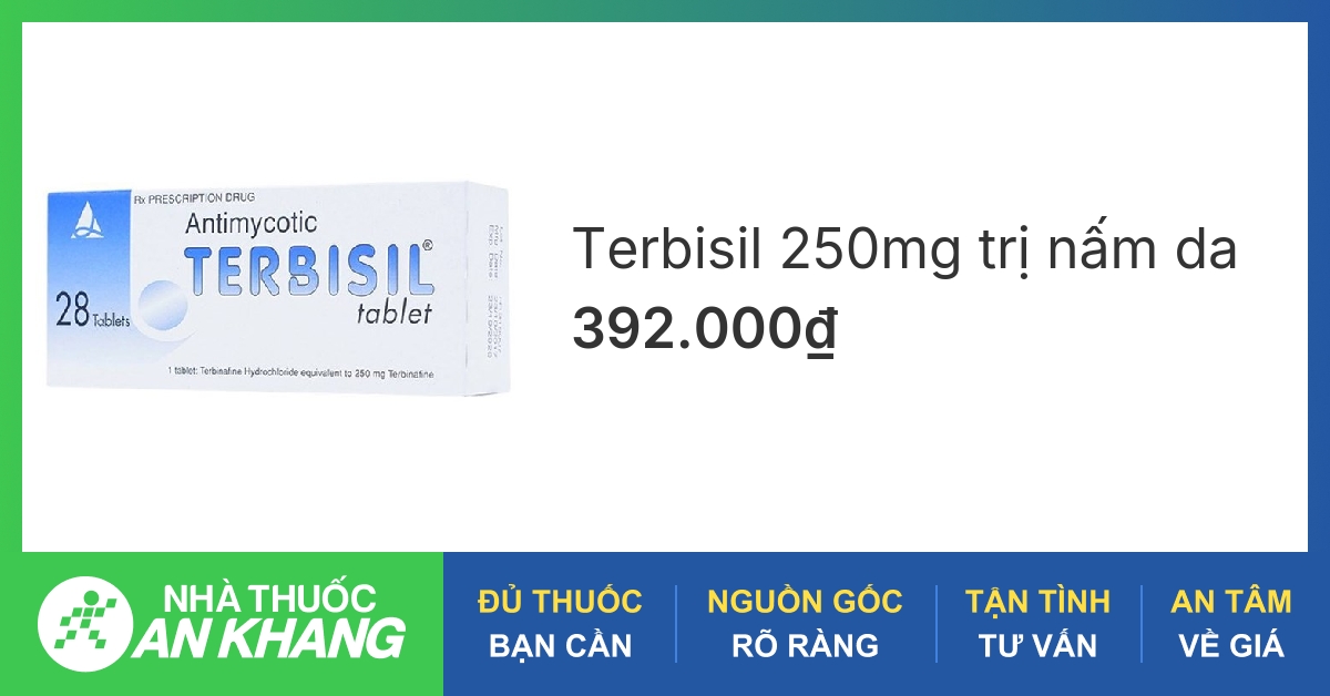 Thuốc Terbisil 250mg trị nấm da (4 vỉ x 7 viên) - 10/2024 ...
