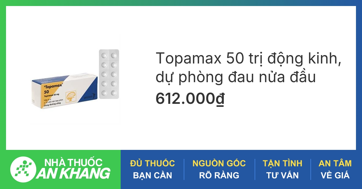 Thuốc Topamax 50 trị động kinh, dự phòng đau nửa đầu (6 vỉ x 10 viên) - 11/2024 ...