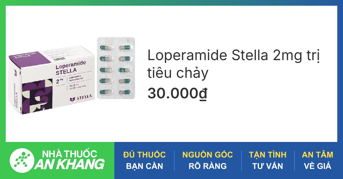Loperamide Stella 2mg trị tiêu chảy (5 vỉ x 10 viên) - 08/2024 ...