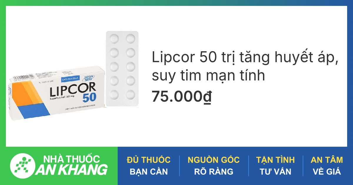 Lipcor 50 trị tăng huyết áp, suy tim mạn tính (3 vỉ x 10 viên) - 09/ ...
