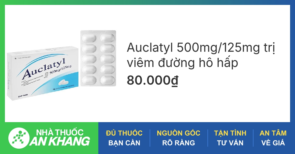 Auclatyl 500mg/125mg trị viêm đường hô hấp (2 vỉ x 10 viên) - 08/2025 ...