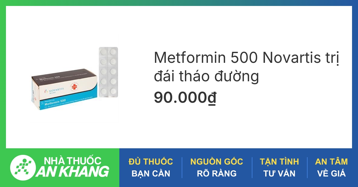 Thuốc Metformin 500 Novartis điều trị tiểu đường (6 vỉ x 10 viên) - 01/ ...