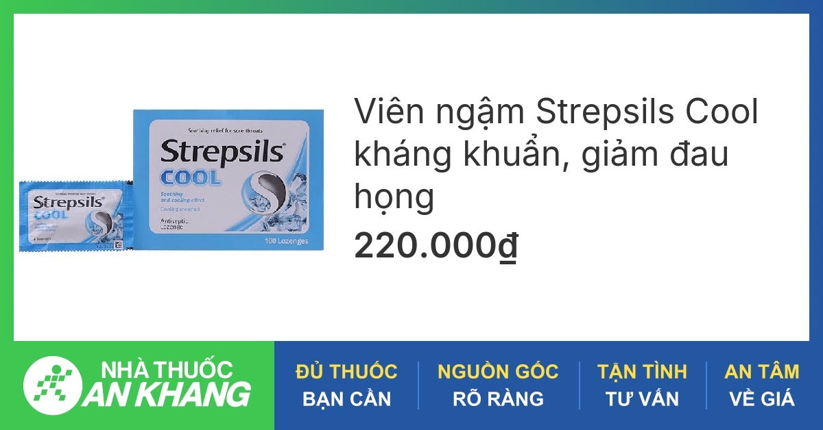Viên ngậm Strepsils Cool kháng khuẩn, giảm đau họng - 02/2025 ...